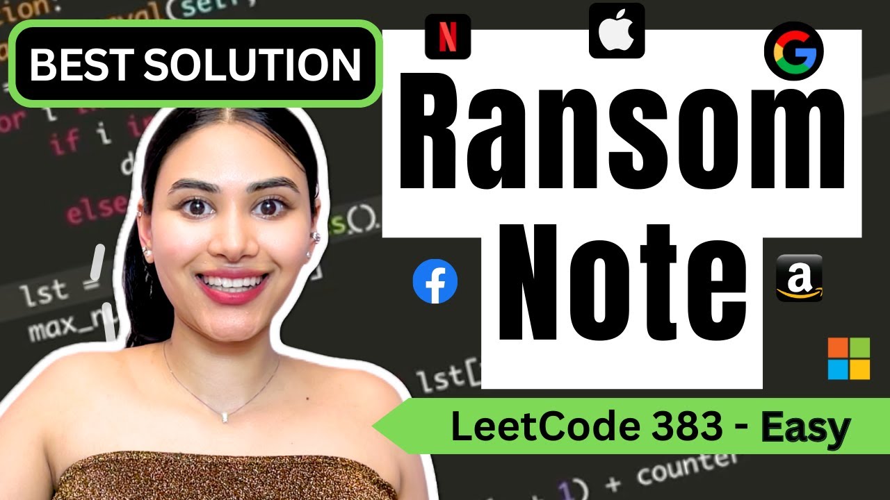 Ransom Note - LeetCode 383 - Python #leetcode