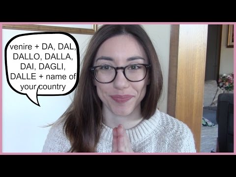 Italian for beginners: venire + DA/DAL/DALLO/DALLA/DAI/DAGLI/DALLE + name of your country