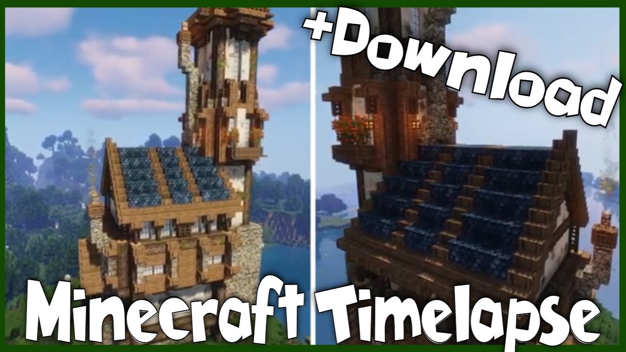 Minecraft Timelapse: A MEDIEVAL LIGHTHOUSE! [+DOWNLOAD]