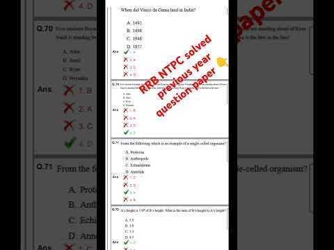 RRB NTPC previous year question paper with solution #ntpcpreviousyearquestionpaper #ntpcsolvedpaper