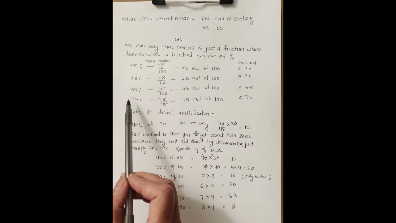 Percentage chapter 1