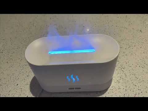 Colorful Flame Air Aroma Diffuser Humidifier, Upgraded 7 Flame Colors Noiseless Essential Oil Diffus