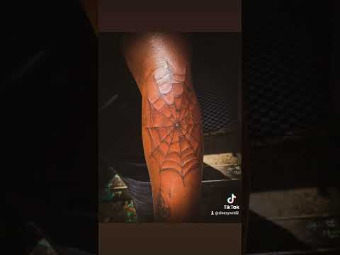 Spider Web Tattoo 🕸️ #tattoo #tattoos