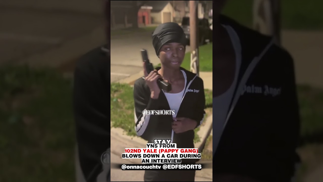Yns From 102nd Yale (Pappy Gang) Blows Down A During The Interview 😱 #yn #viralvideo