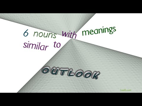 outlook - 7 nouns which are synonym to outlook (sentence examples)