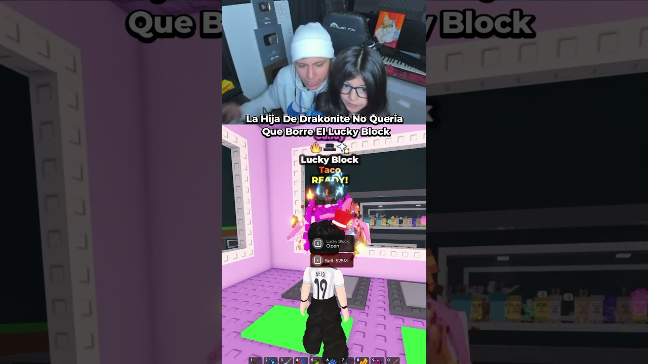 La hija de Drakonite no queria que borre el Lucky Block #drakonite33 #breinrot #roblox #clips