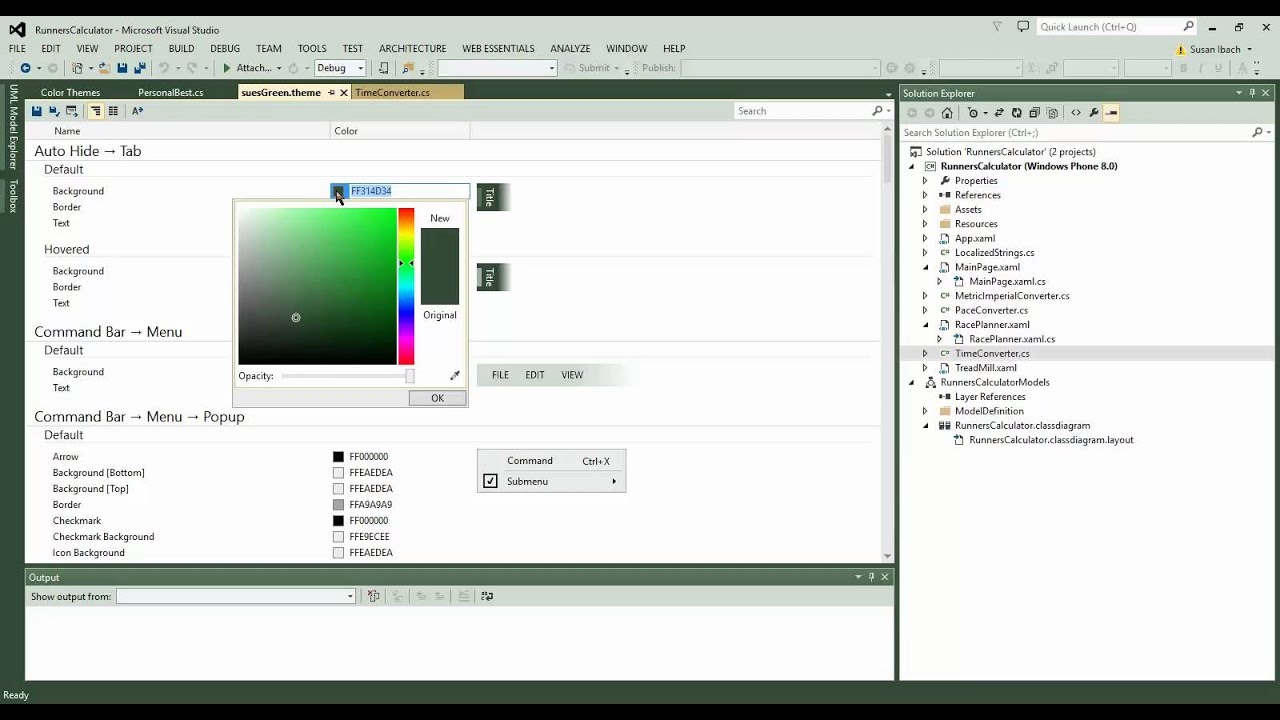 Changing and Creating Themes in Visual Studio