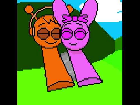 Ship Oren x Pinki Sprunki #pixelart #animation #sprunki #ship #shipping #pixelart #kiss #love