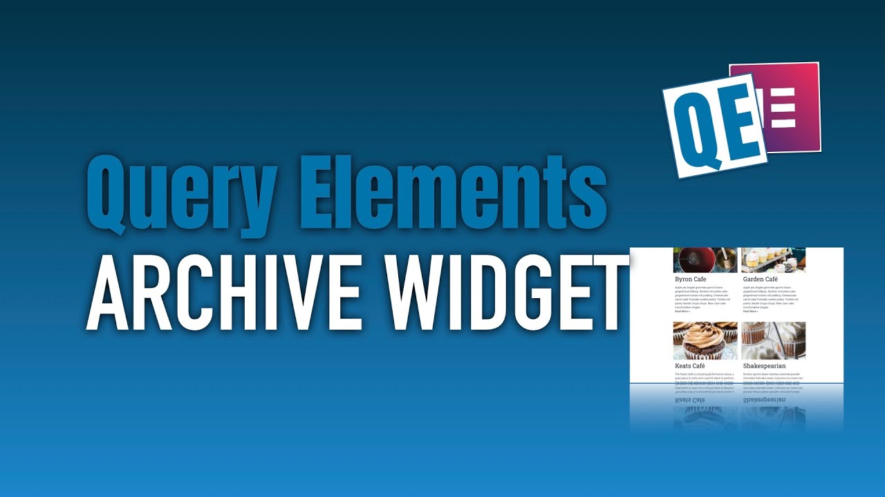 Archive Widget - Query Elements