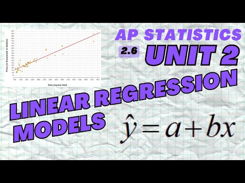 Linear Regression Models - AP Statistics Unit 2 Summary Topic 2.6