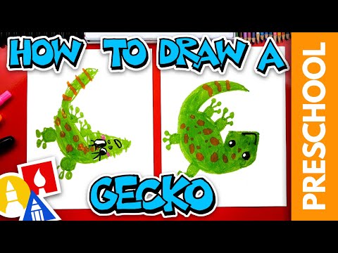 How To Draw A Gecko - Letter G - Preschool