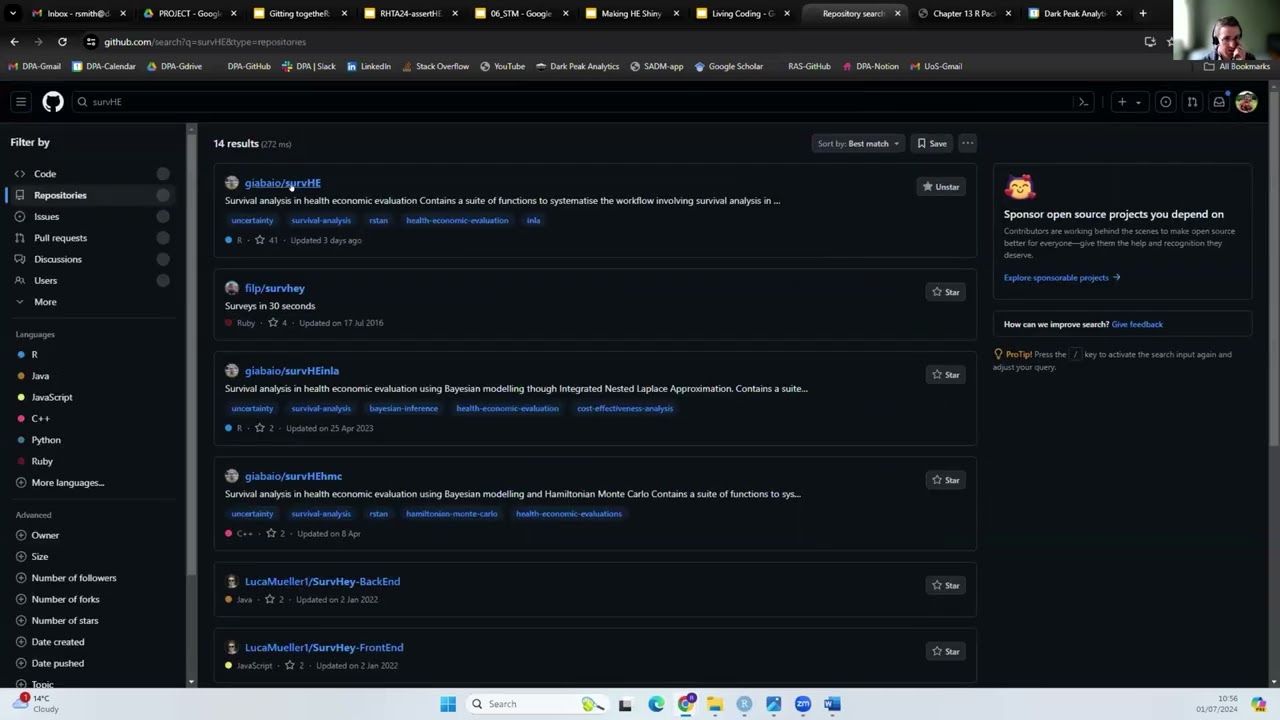 R for HTA 2024 Workshop - GitHub demo (Rob Smith)