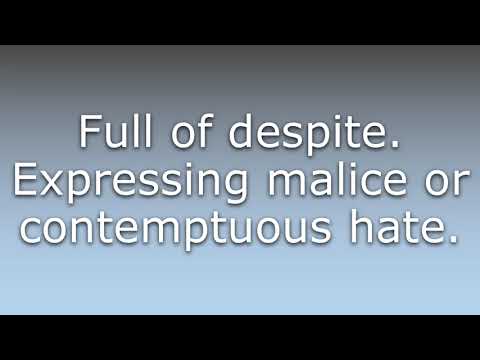 What does Despiteful mean?