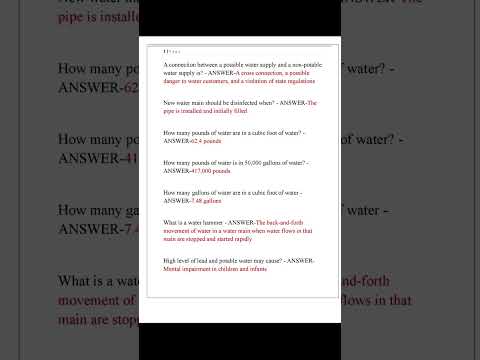 ILLINOIS CLASS D WATER LICENSE 2025 ACTUAL EXAM