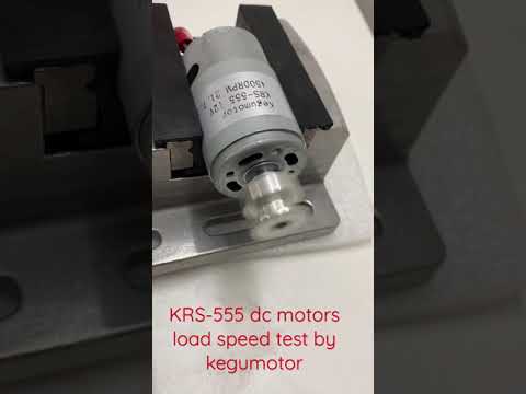 KRS-555 KRS-550 dc motors load speed test from low speed to high speed with low noise by kegumotor