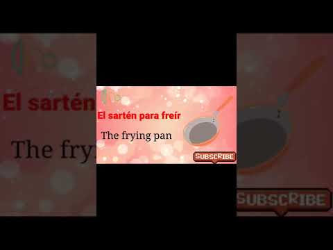 The frying pan in Spanish language vocabulary
