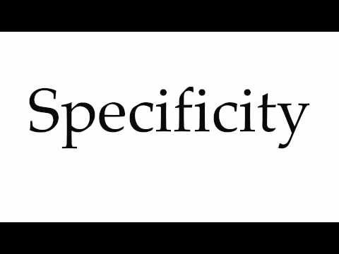 How to Pronounce Specificity