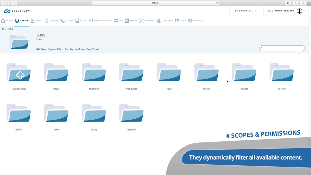 CLOUDFLOW Workspace - Scopes