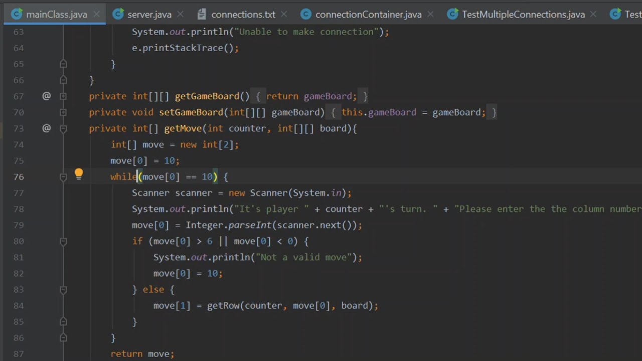 Connect 4 in Java Part 34 - Methods and Arrays