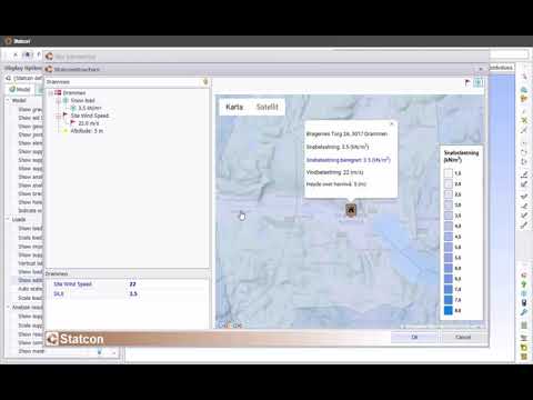 Interactive location map Norway / Interaktiv snölastkarta