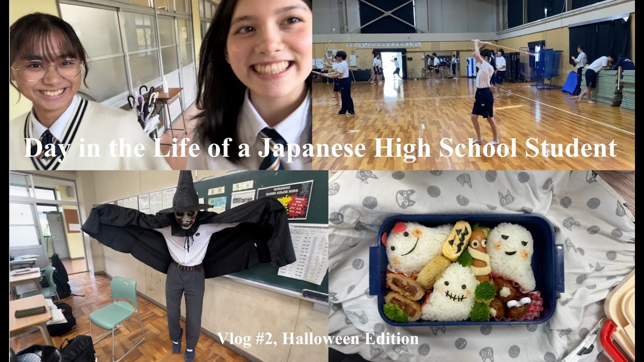 Day of a High Schooler in Japan (Halloween Edition) | Japanese High School Exchange 🇯🇵 [vlog #2]