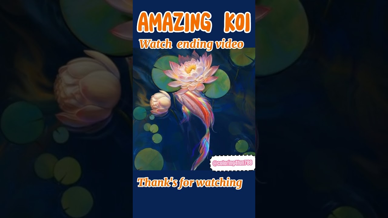 AMAZING KOI || Let's coloring!! @coloring4fun788 #coloring #drawing #painting