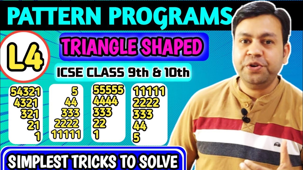 Lec 4 || Java Triangle Pattern Programs | Nested Loop patterns in java | Triangle pattern Programs