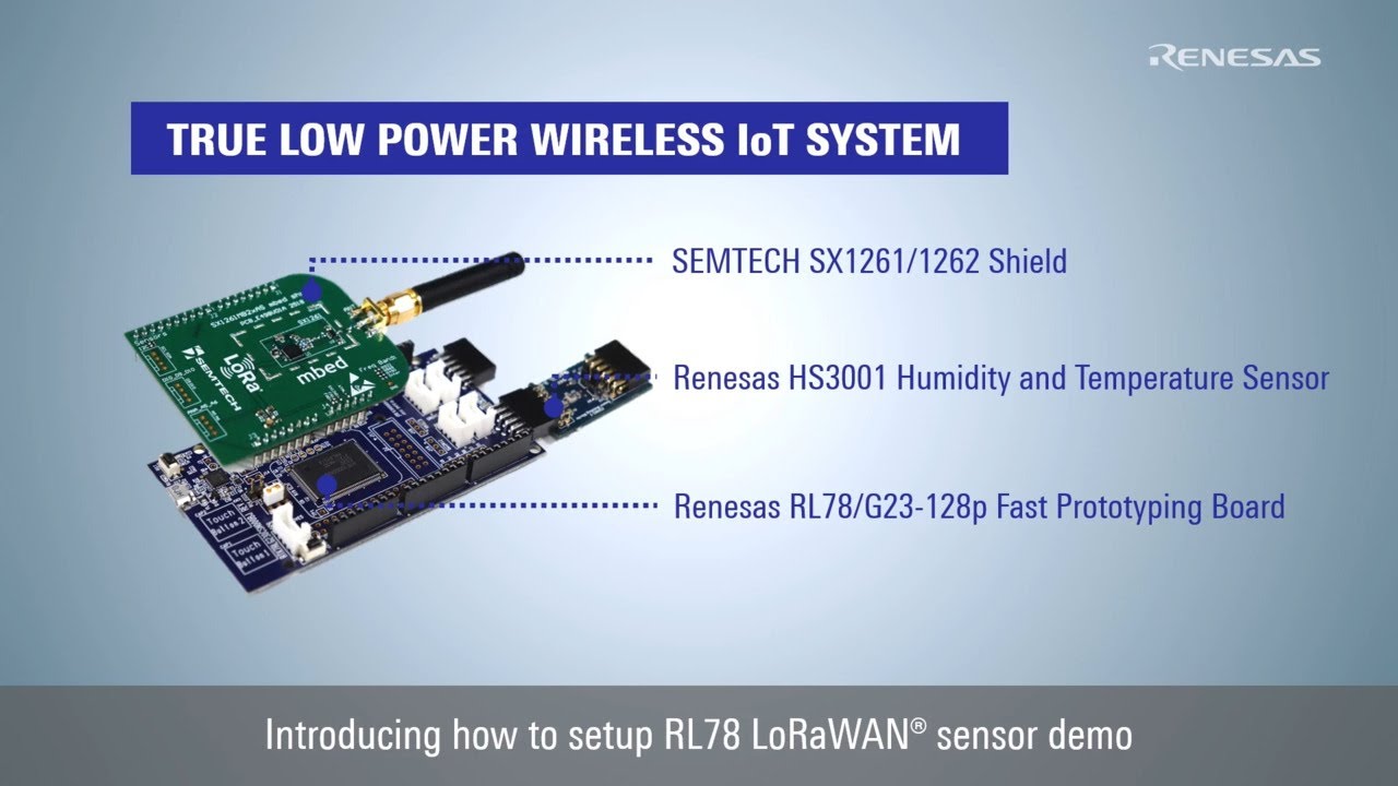 RL78 LoRaWAN® Sensor Demo Tutorial