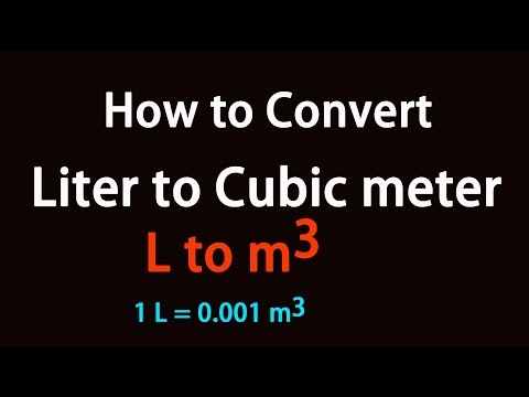How to Convert Liter to Cubic meter?