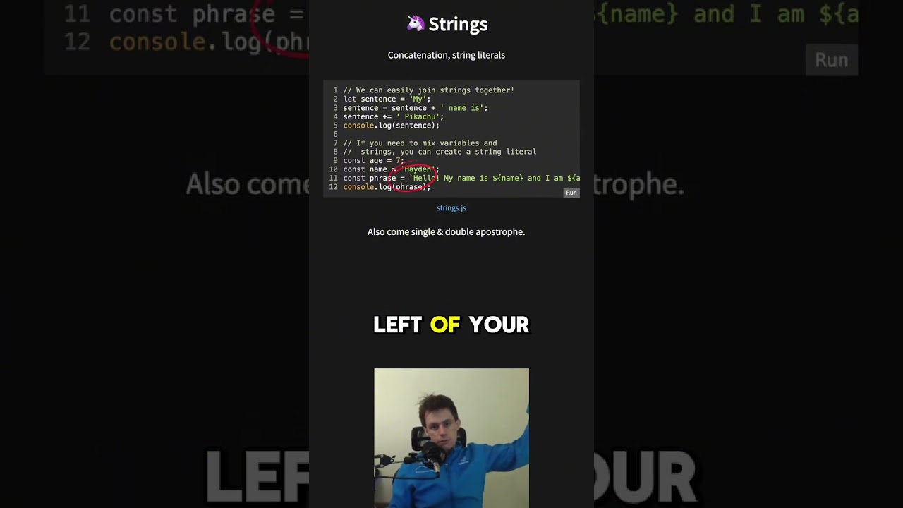 Javascript | 10. Javascript Template Strings