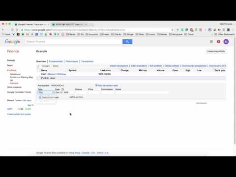 Using Google Finance to practice stock trading