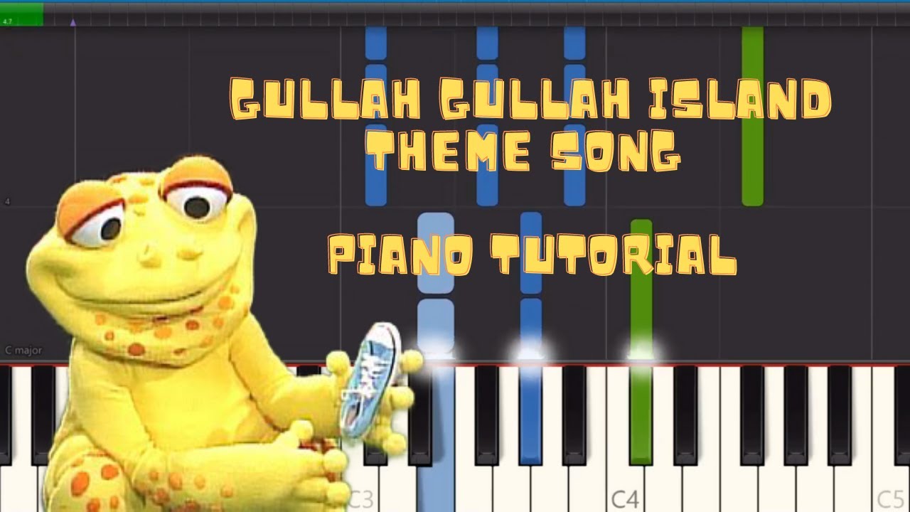 Gullah Gullah Island Theme Song (Synthesia) Piano Tutorial With Sheet Music