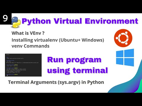#9 OPENCV - PYTHON | Virtual Environment (window + Ubuntu) INSTALL and USAGE | sys.argv Argument
