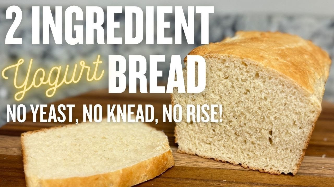 2 Ingredient Yogurt Bread (No Yeast, No Knead, No Rise!) Beginner Bread Recipe Easy & Fast!