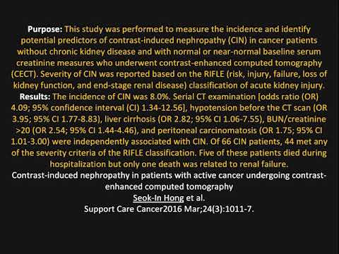 Iodinated IV Contrast, CT Scan Protocols and the Oncology Patient: What We Need to Know