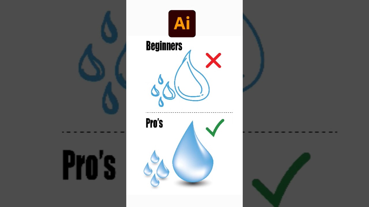 How to Create Realistic Water Drops in Adobe Illustrator | Step-by-Step Tutorial