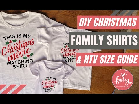 DIY Christmas Family Shirts Ideas (And an HTV Size Guide)