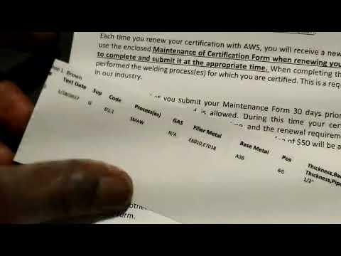 Your AWS Welder Certification!