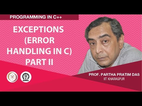 Exceptions (Error Handling in C) - 2 Video Lecture - C++ Programming ...