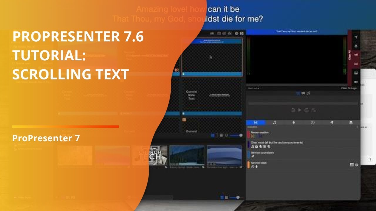 ProPresenter 7.6 Tutorial: Scrolling text