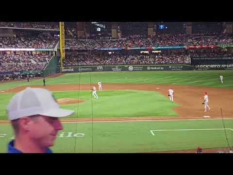 Texas Rangers Josh Sborz light show entrance 5/17/23 vs Atlanta Braves