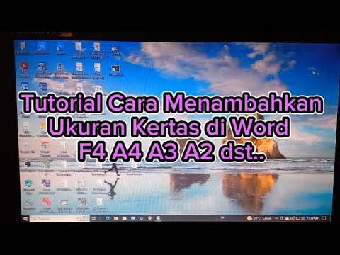 Cara Menambahkan Ukuran Kertas F4 A4 A3 A2 di Microsoft Word