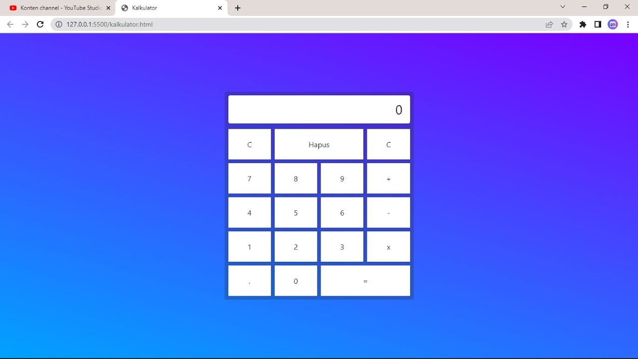 Create a simple calculator using Bootstrap, CSS, Javascript Part #1!