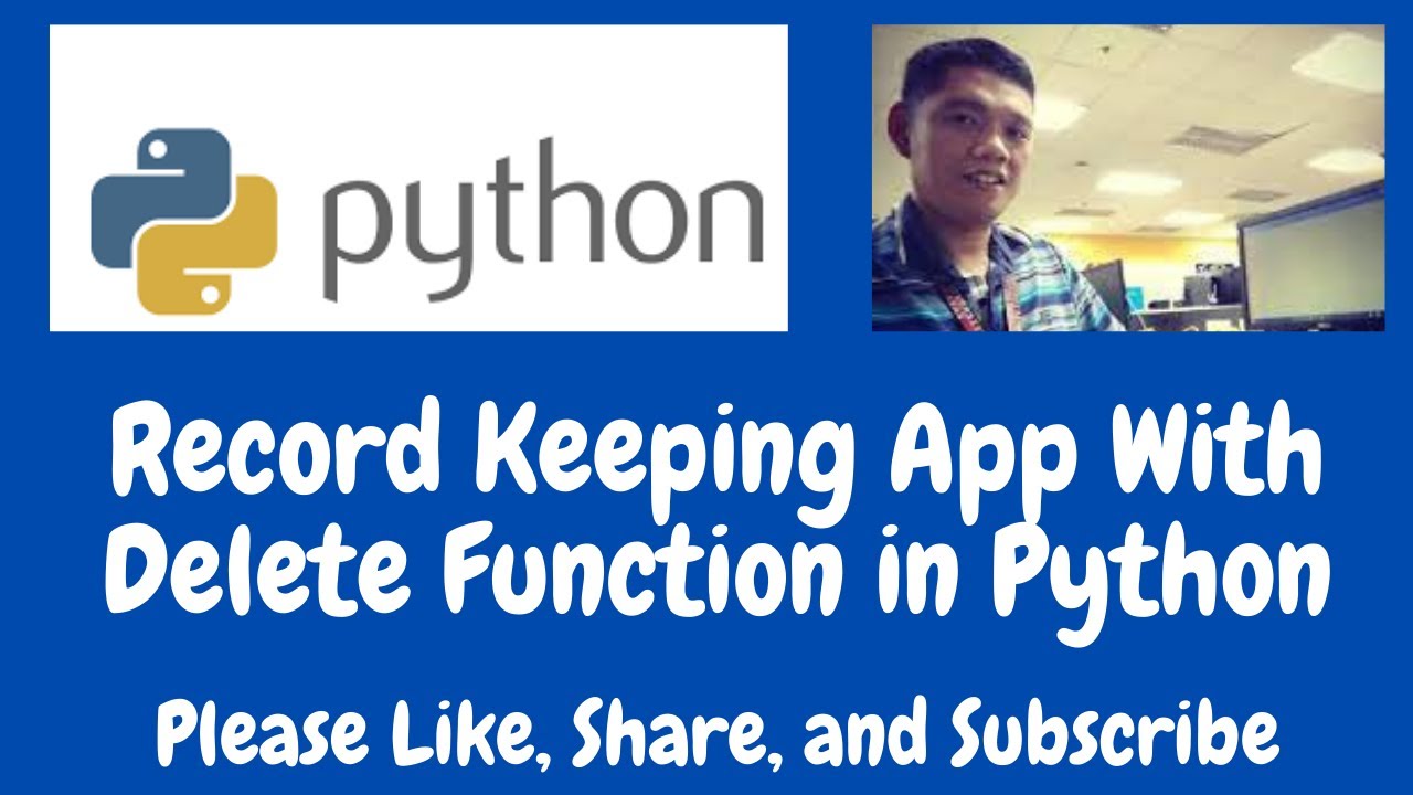 Record Keeping App With Delete Function in Python