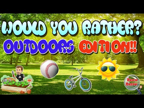 Would You Rather? Fitness (Outdoors Edition) | This or That | Movement | Brain Break | PE