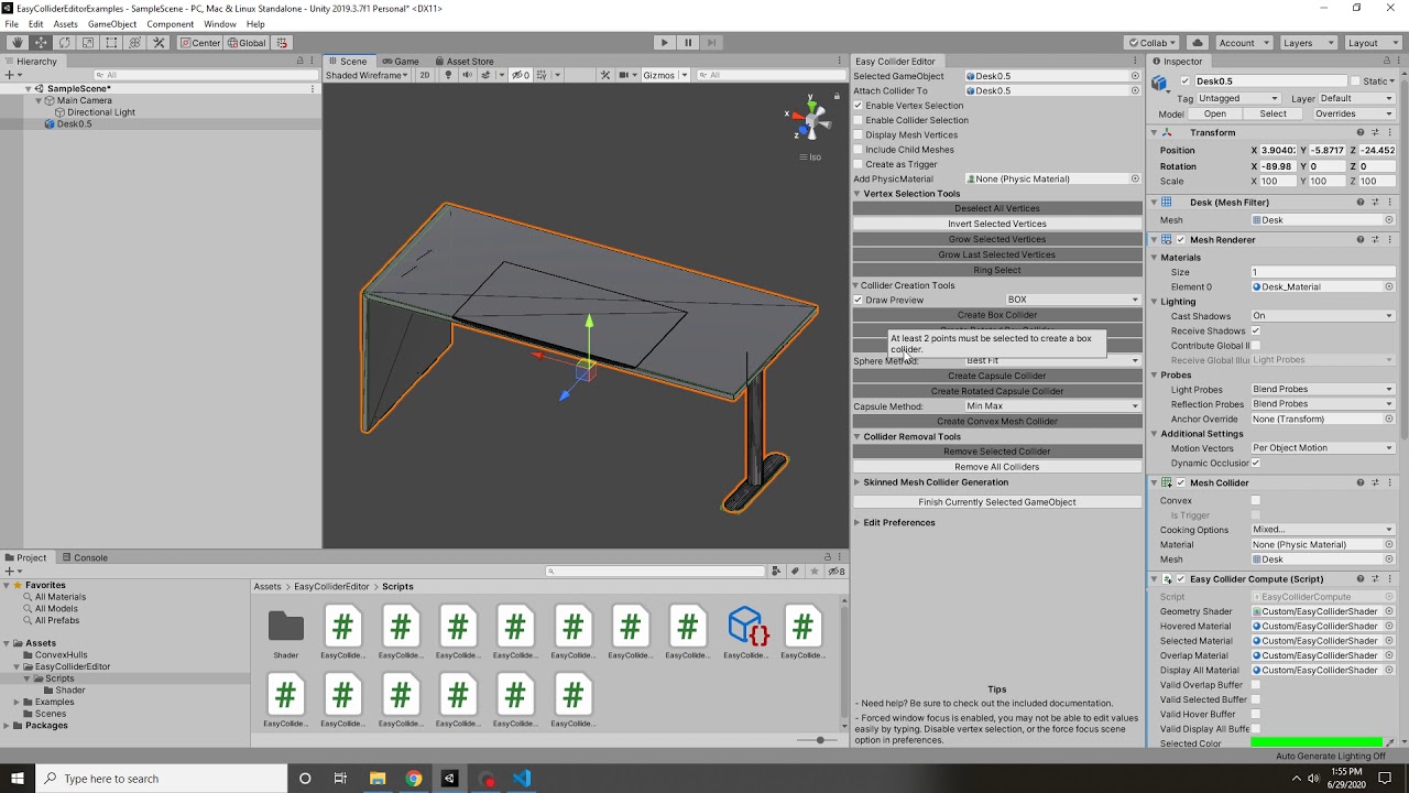 Easy Collider Editor - Desk Colliders with Preview