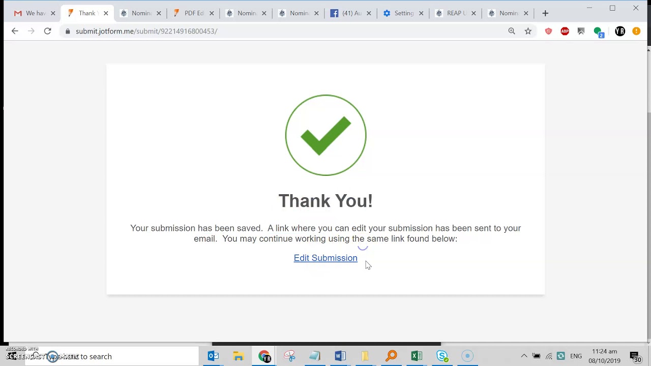 Guide - Submitting Nomination Form Sample
