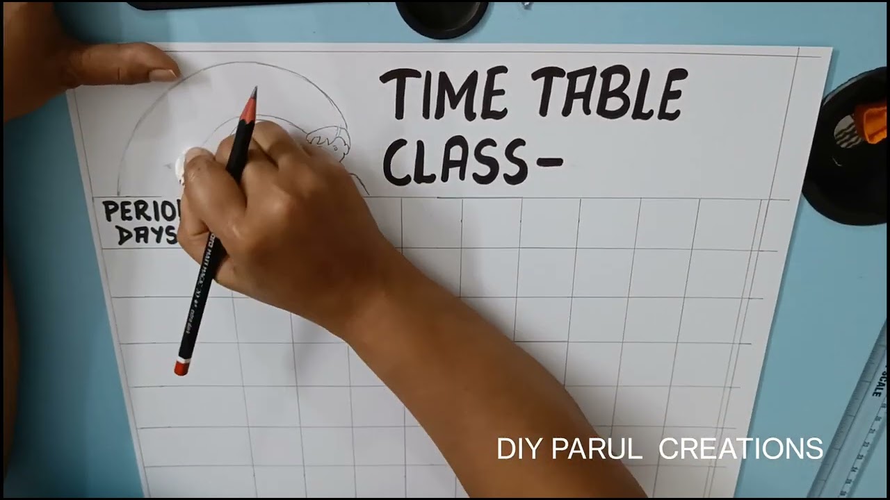DIY Timetable for school/How to make Timetable for School/DIY School Timetable/Beautiful timetable