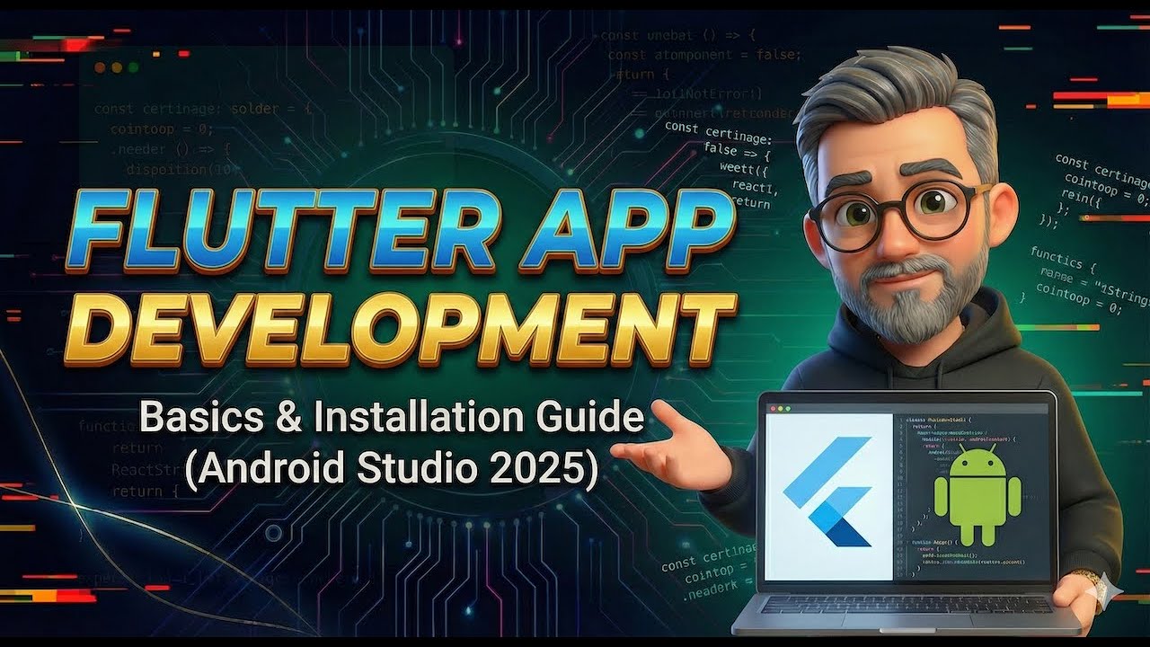 Flutter App Development Basics & Installation Guide (Android Studio 2025) | Step-By-Step Tutorial