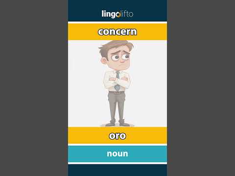 🇬🇧🇸🇪 concern - oro : learn English : låt oss lära oss engelska : vocabulary builder